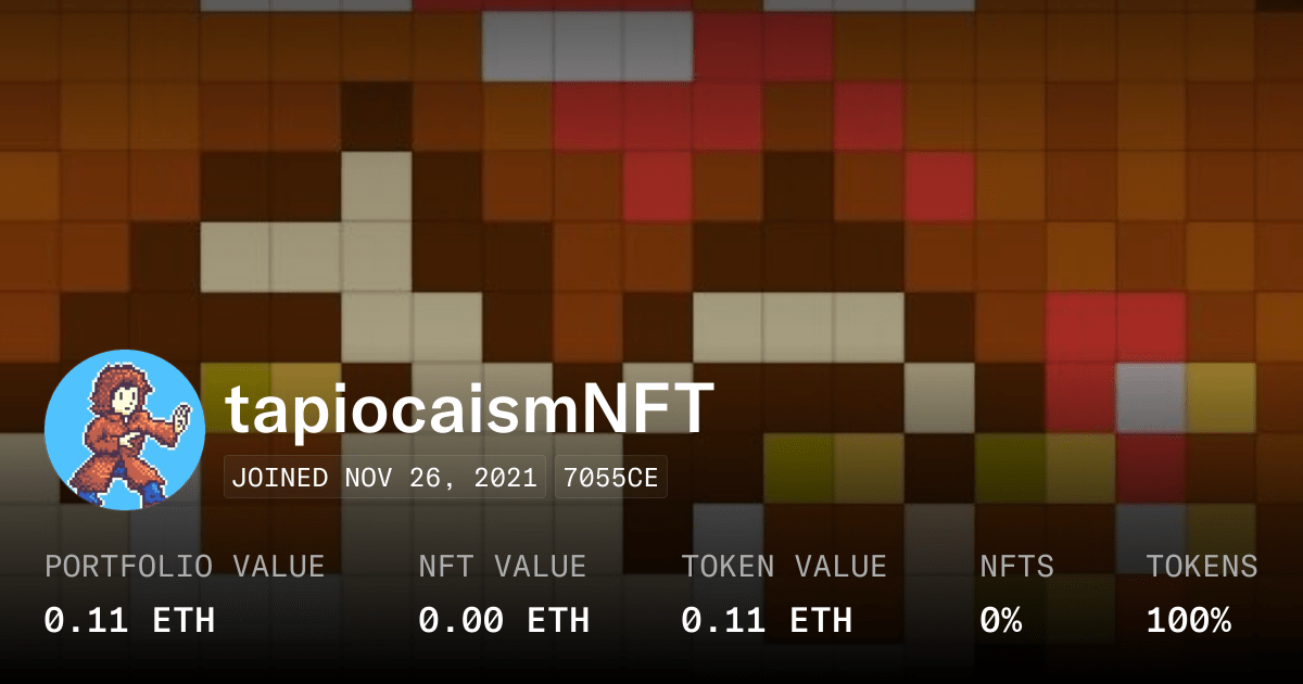 Tapiocaismnft Profile Opensea