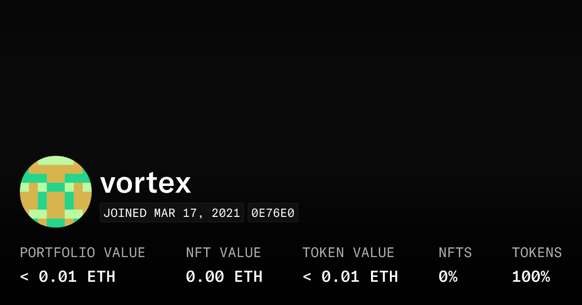 Vortex Profile Opensea