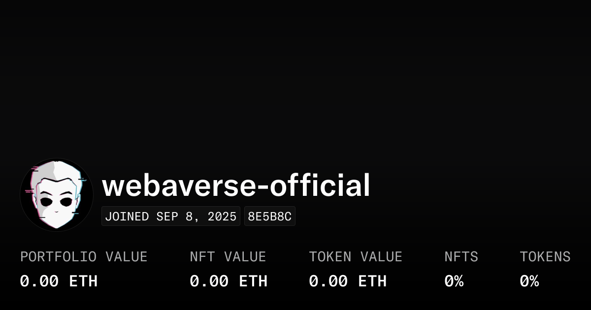 Webaverse Official Profile Opensea