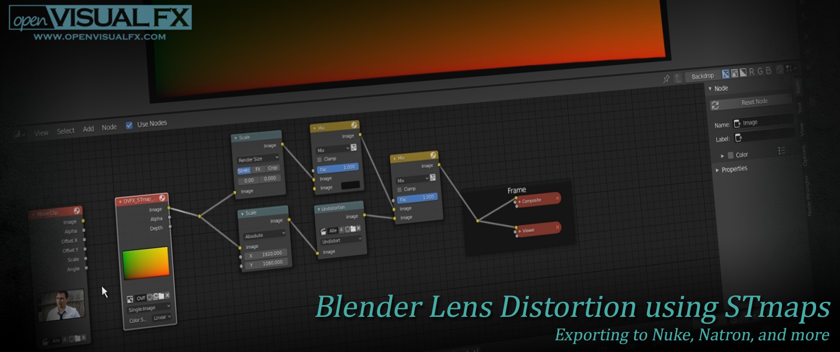 Exporting Blender Lens Distortion Using STmaps | OpenVisual FX