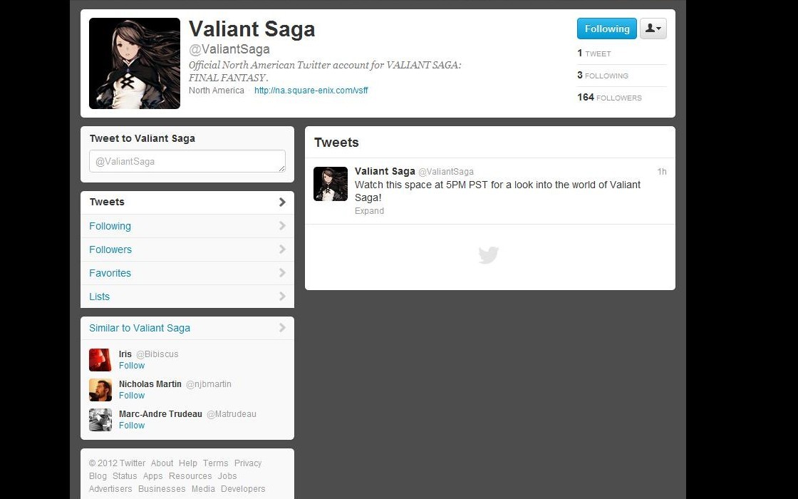 E3: Valiant Saga Twitter Opens! | Operation Rainfall