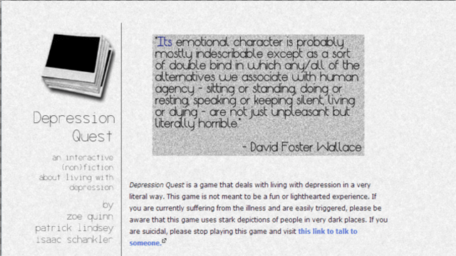 REVIEW: Depression Quest - oprainfall