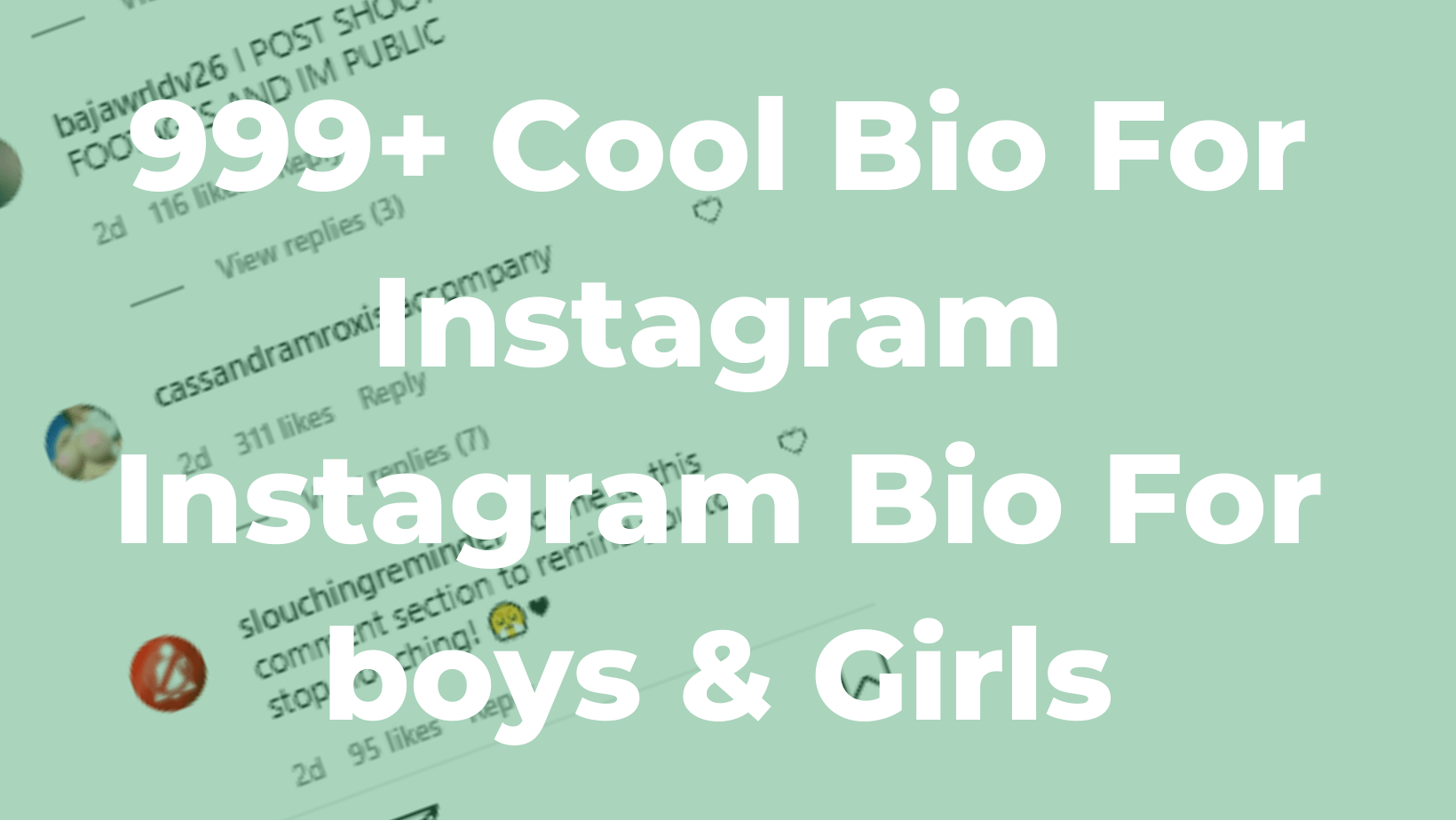 99+ Cool Bio For Instagram | Instagram Bio Cool - OPGYAN