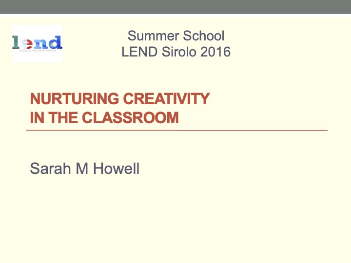 Nurturing Creativity Oracy Lab