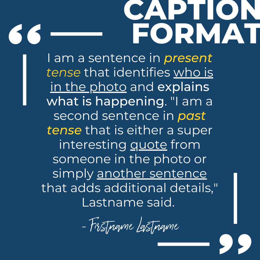 I FORGOT to teach them how to write captions - Organized Adviser