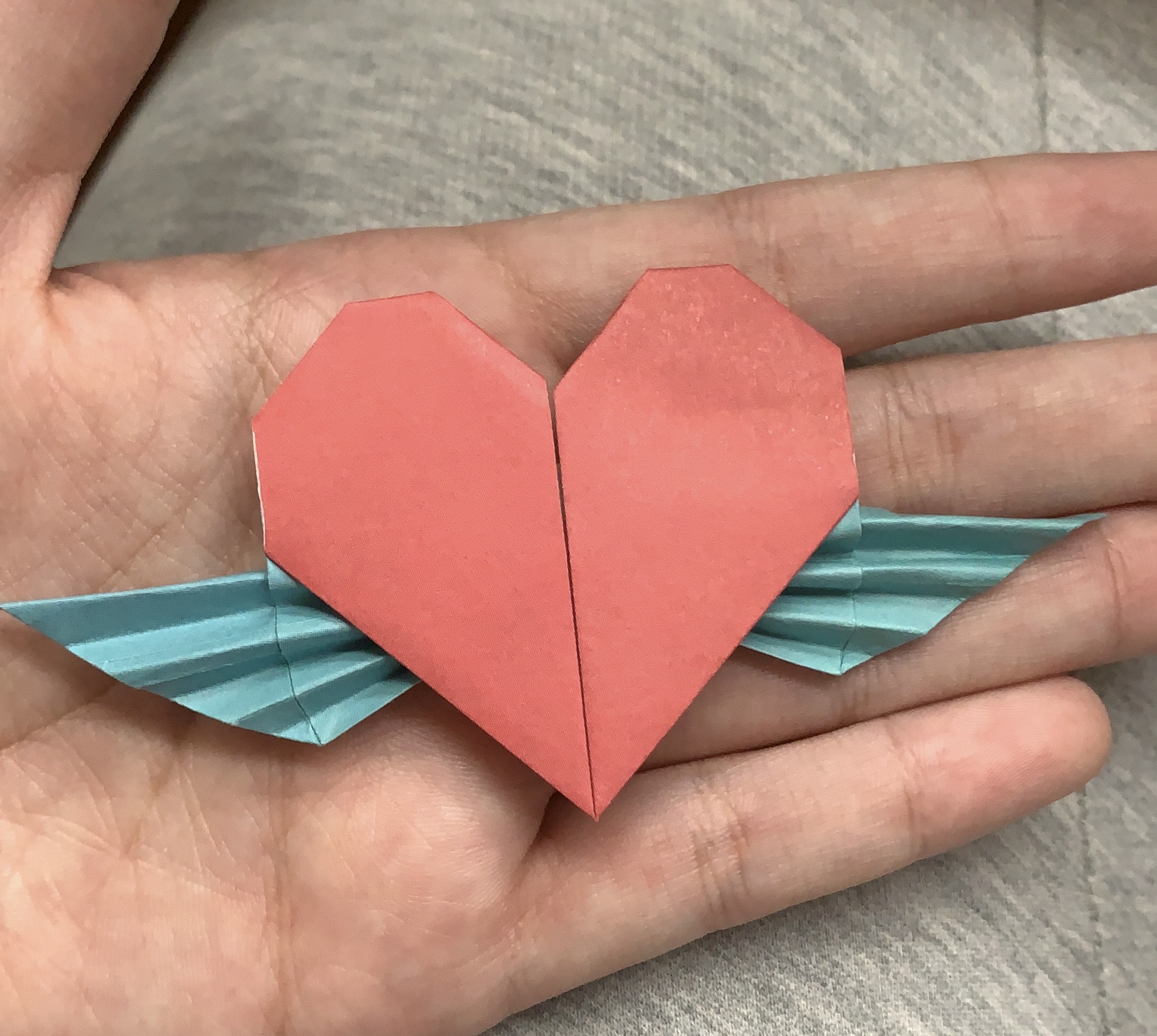 How To Fold A Winged Origami Heart - Folding Instructions - Origami Guide