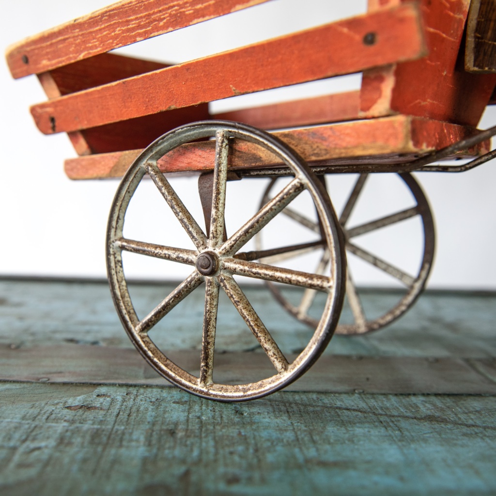 Antique Horse and Cart Pull Toy by Gibbs Mfg Co., c.1900 - Ormolu-Design