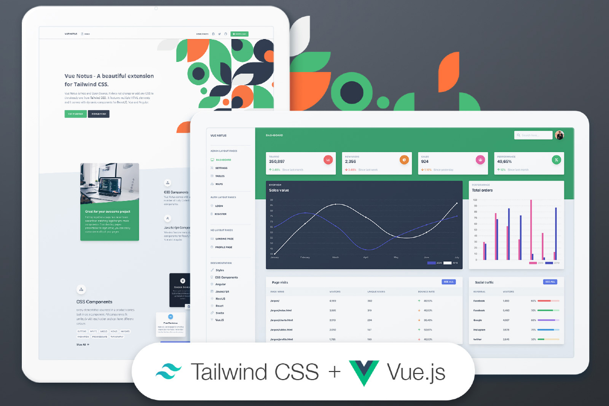 Vue Notus Free Tailwind Css Ui Kit And Admin Overhive