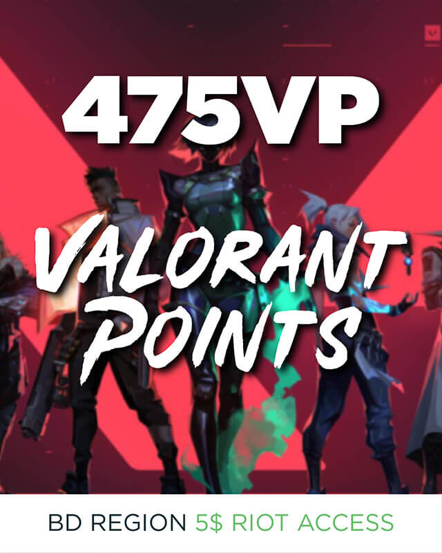 475 Valorant Points | $5 Riot Access | OvRok Digital