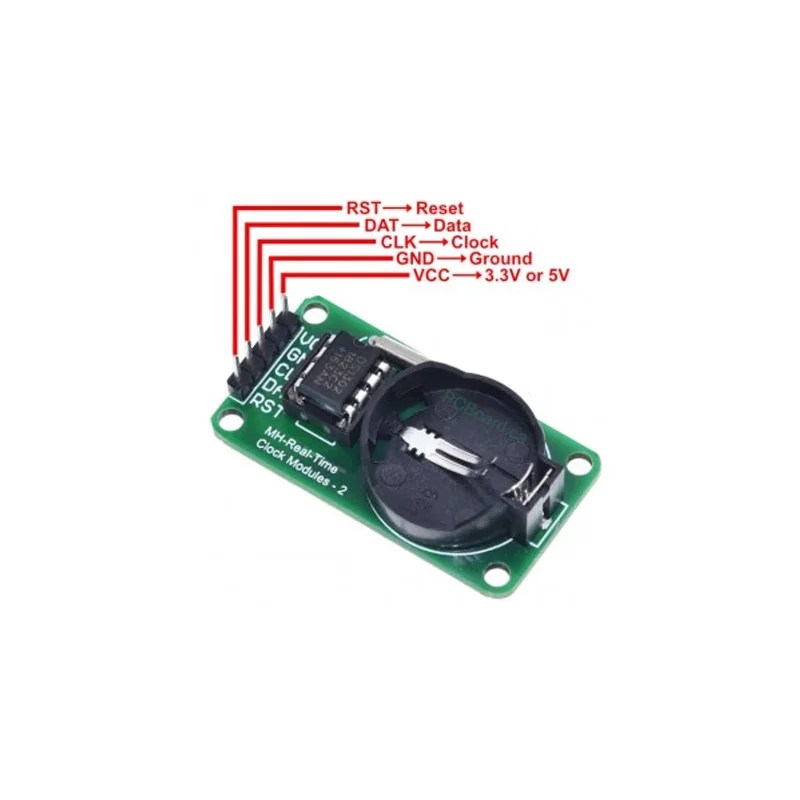 Modulo RTC Reloj DS1302 (No Incluye Pila) – ELECTRÓNICA GUATEMALA OXDEA