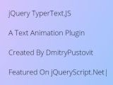 Simple Fast Text Typing Animation In Javascript Jquery Typing Js