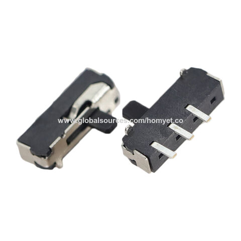 Mini Slide Switch Smd Smt 2 Gear 3 Pin Micro Slide Switch With Black