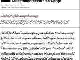 Milestone Free Version Script Fonts Downloads Webfontfree Com