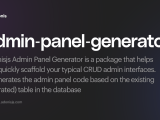 Admin Panel Generator Adonisjs Packages