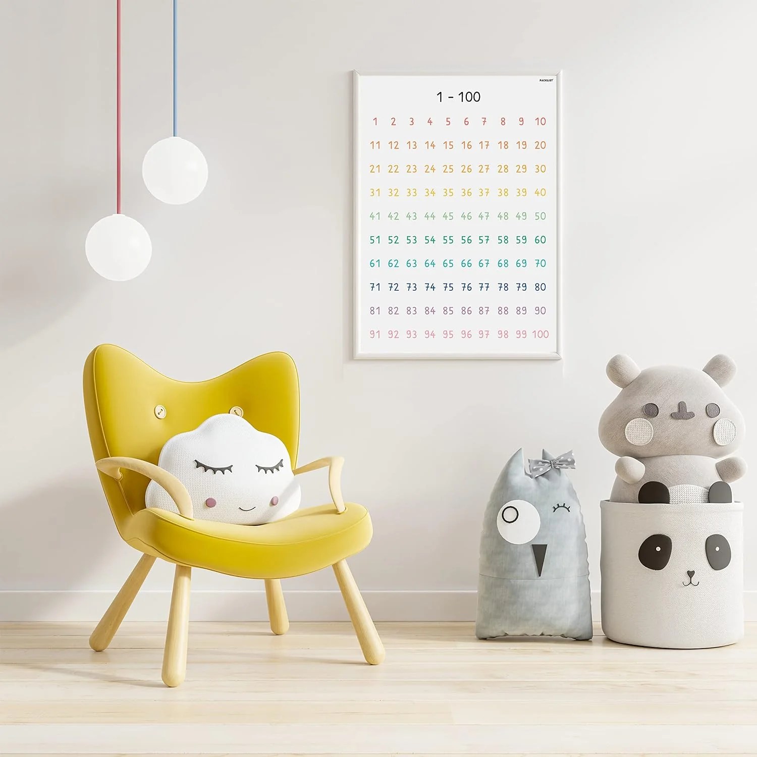 Poster De Los Números Del 1 A 100 Para Niños Packlist
