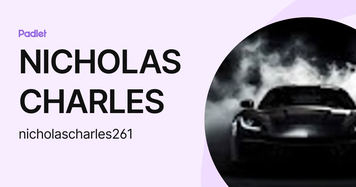 Nicholas Charles Nicholascharles261 Profile Padlet
