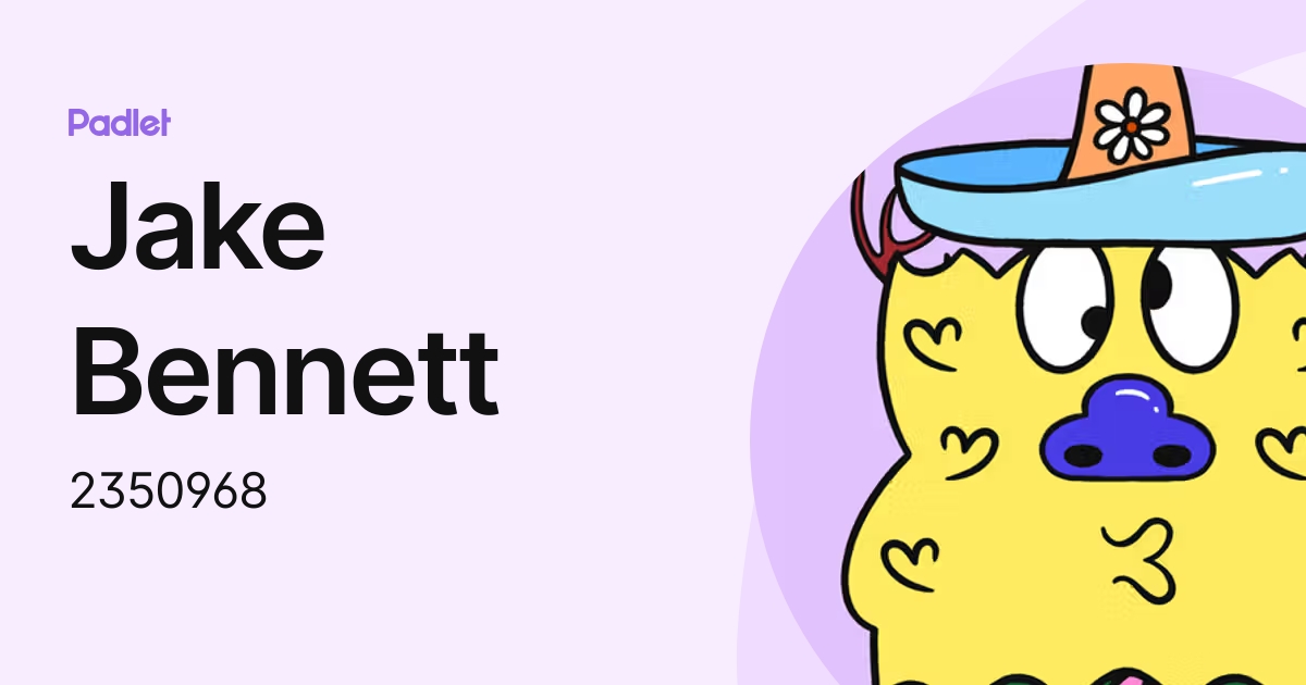 Jake Bennett 2350968 Profile Padlet