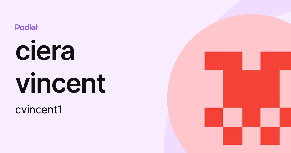 Ciera Vincent Cvincent1 Profile Padlet