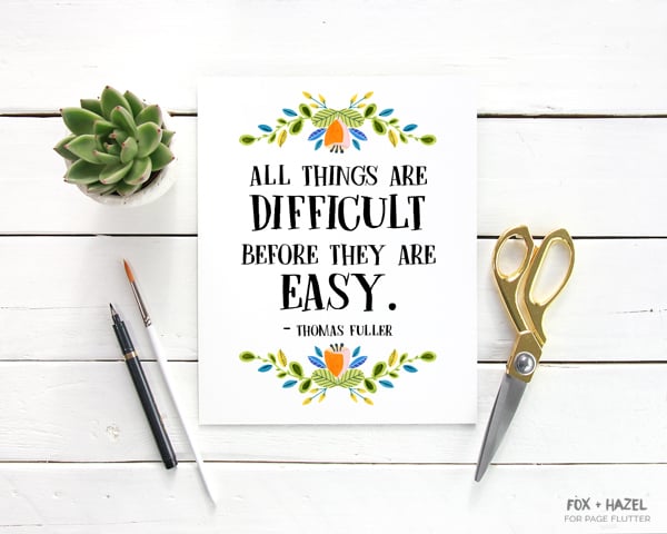 Free Printable Inspirational Quotes + Free Template! | Page Flutter