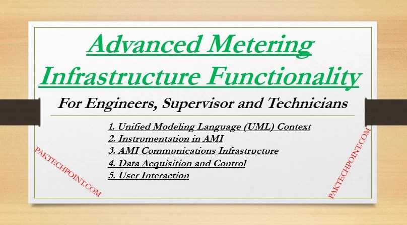 Advanced Metering Infrastructure Functionality - AMI Functions PAKTECHPOINT