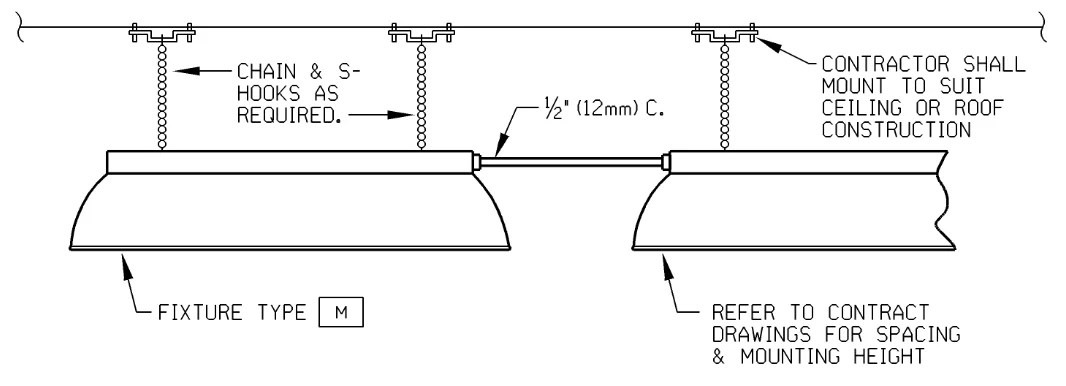 FLUORESCENT FIXTURE INSTALLATION - LIGHTING DETAILS