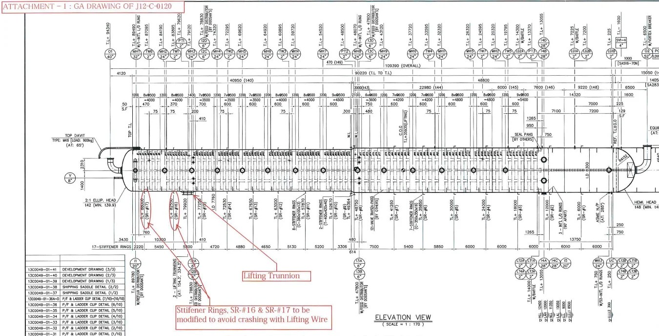 PARTIAL CUTTING OF STIFFENER RING IN COLUMN | METHOD STATEMENT