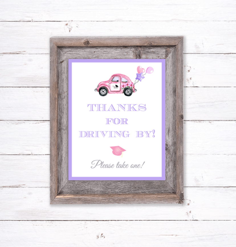 Drive-By Graduation Party Favor Tags and Sign » paper & taigh