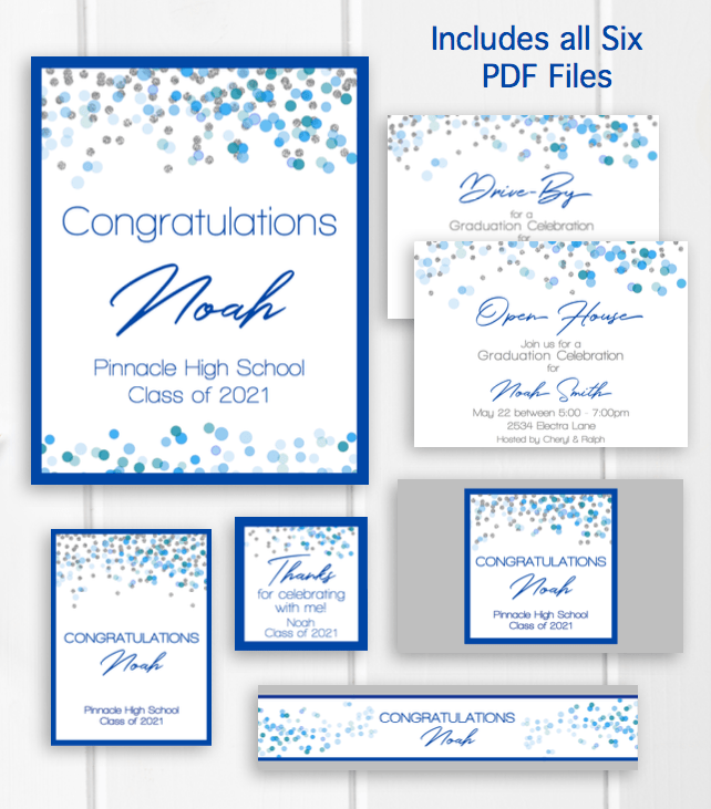 Graduation Party Printable Bundle | PDF FIles