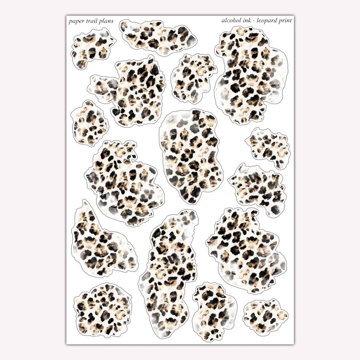 Alcohol Ink Leopard Print Paper Trail Plans