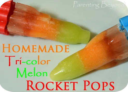 Healthy, Homemade, Tri-Color Melon Rocket Pops Popsicles - 4 The Love ...