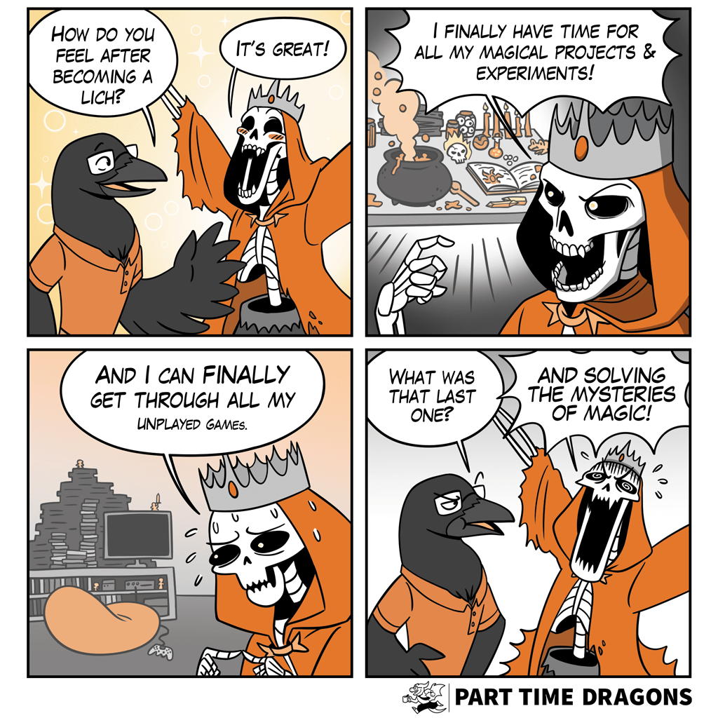 Skull comic on magic, power & having a funnyBONE! - Part Time Dragons