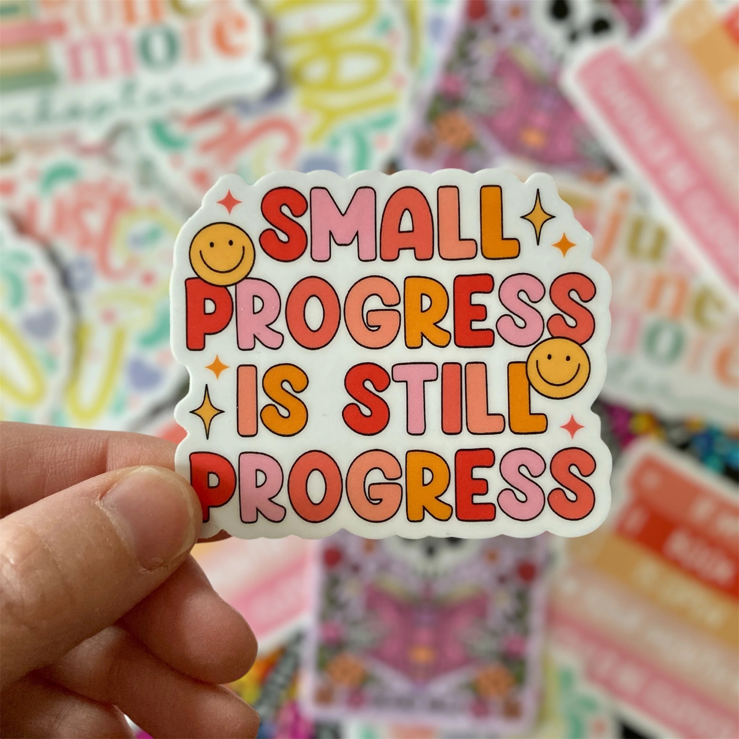 Small Progress Is Still Progress Sticker Partyhappier