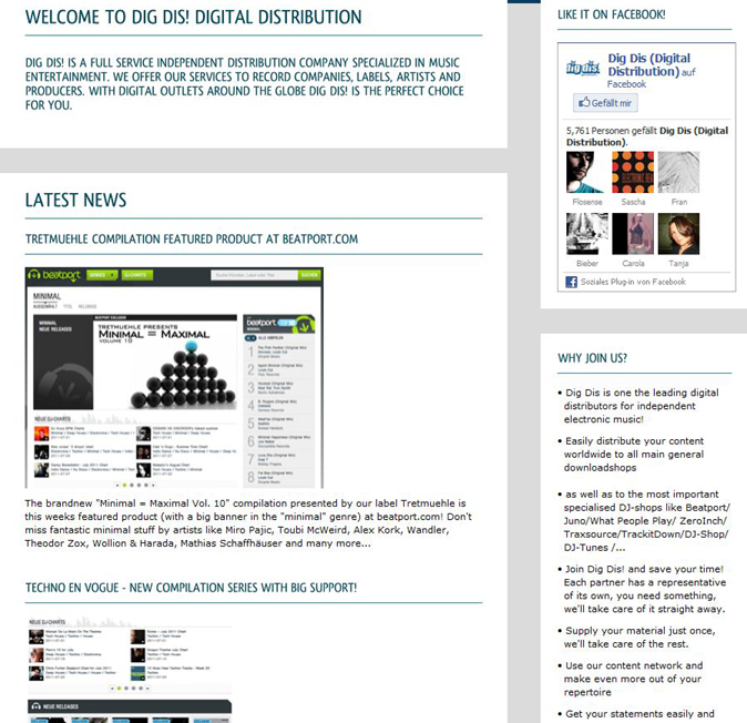 Praktikum – Musikvertrieb – Dig Dis - PARTYSAN