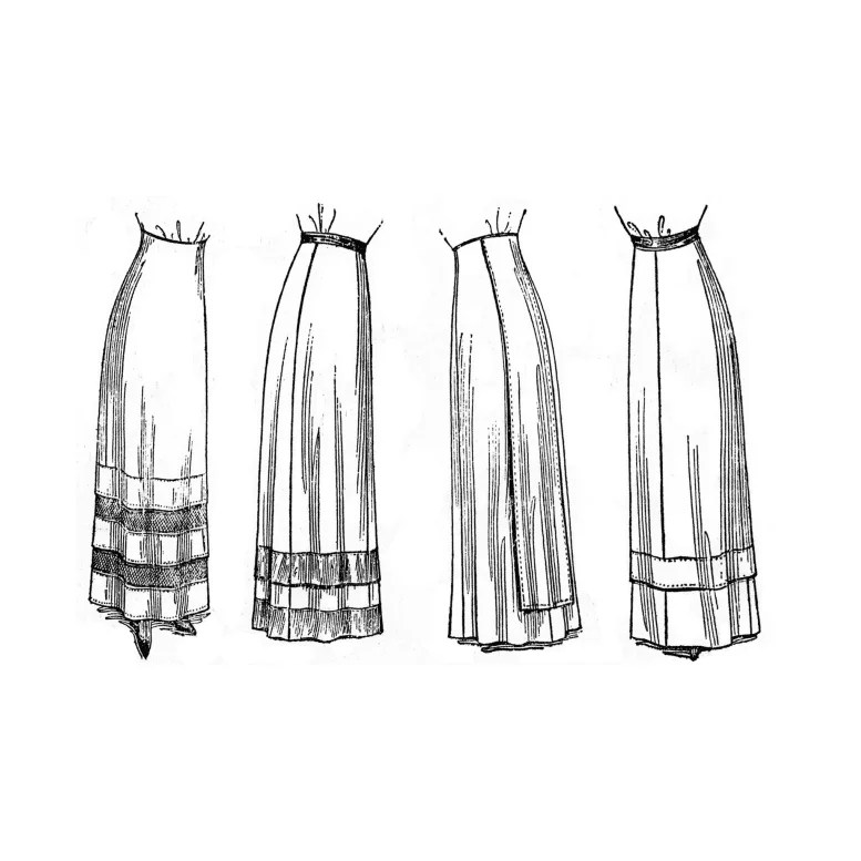 1910s Skirt Sewing Pattern Waist 28 W28 Standard Fashion Company ...