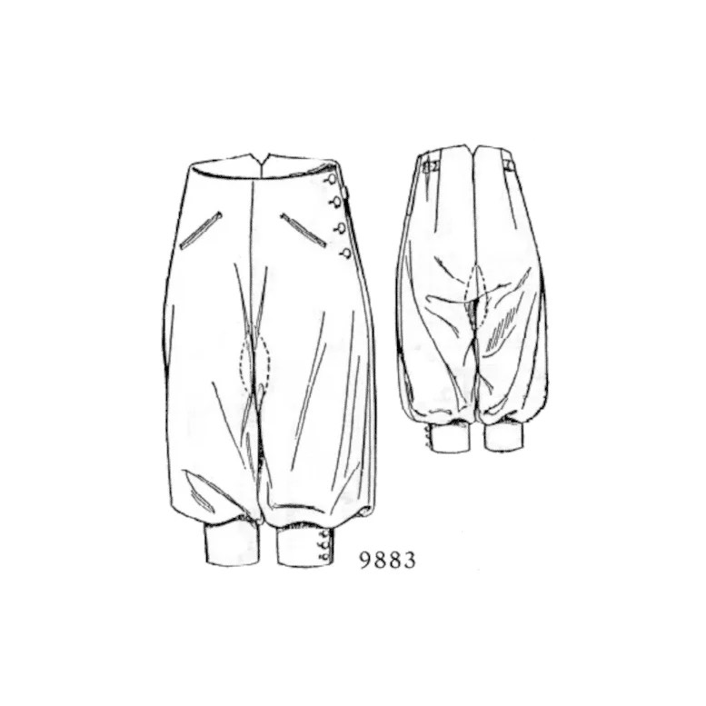 Early 1920s Knickerbockers Sewing Pattern Waist 28 W28 Past Patterns ...