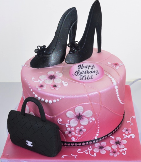 1765 - Black Heels on Pink | Wedding Cakes | Fresh Bakery | Pastry ...