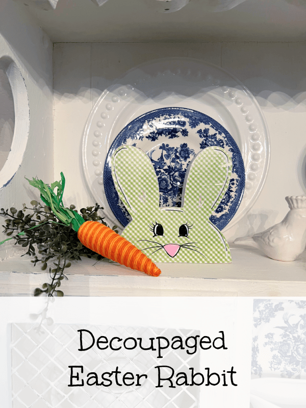 Decoupaged Easter Rabbit - Patina & Paint