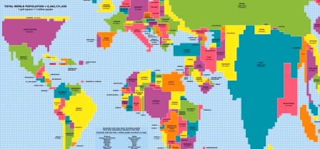 Map of the world by population
