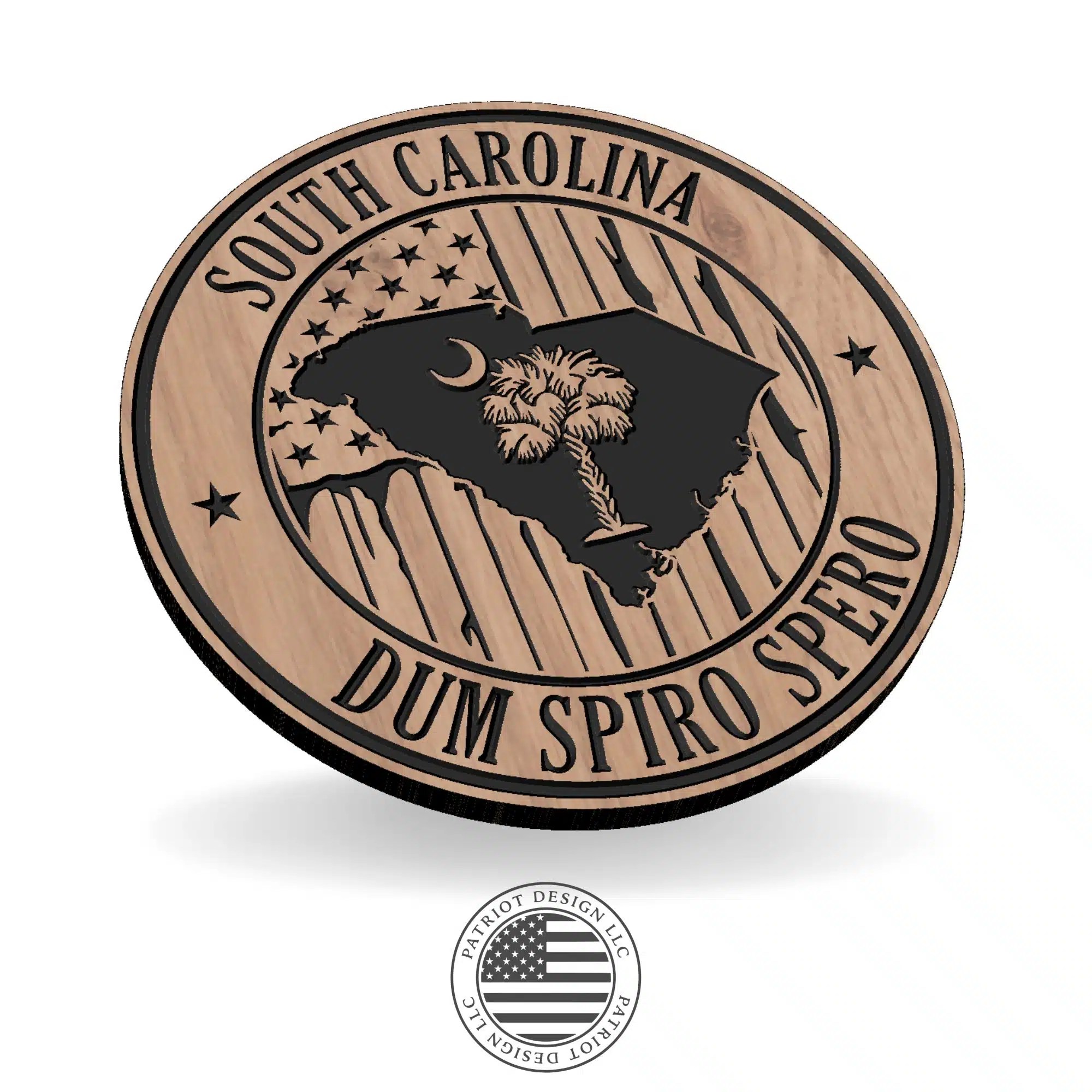 South Carolina State Motto And Tree Round Patriot Nation Design south-carolina-state-motto-and-tree-round-patriot-nation-design