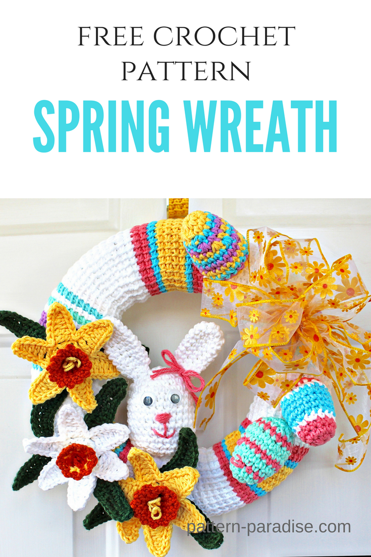 FREE CROCHET PATTERN - Spring Wreath! - Pattern Paradise