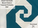 Snail Trail Quilt Block Pattern Tutorial Pattern Princess