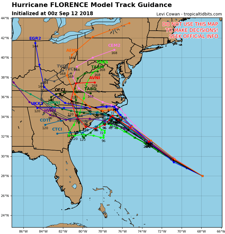 Major Hurricane Florence May Make Two Separate Destructive Landfalls in ...