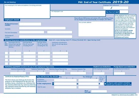 The Complete Guide to P60 form by Payslips-Plus in the UK