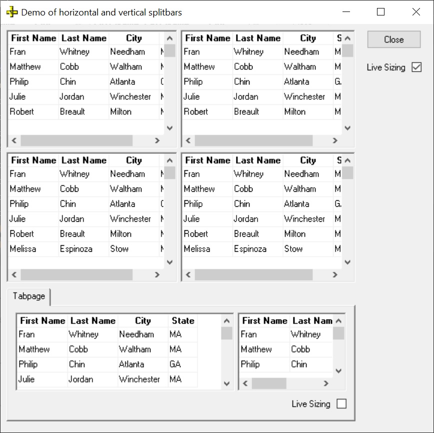 PB Horizontal & Vertical Split Bar - pbdev.id