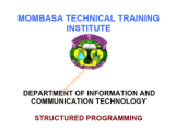 Structured Programming Notes Knec Diploma Pdf Notes
