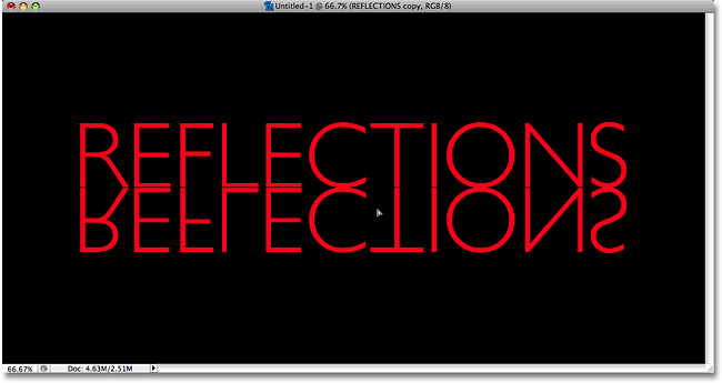 Text Reflection Effect in Photoshop | [esc]