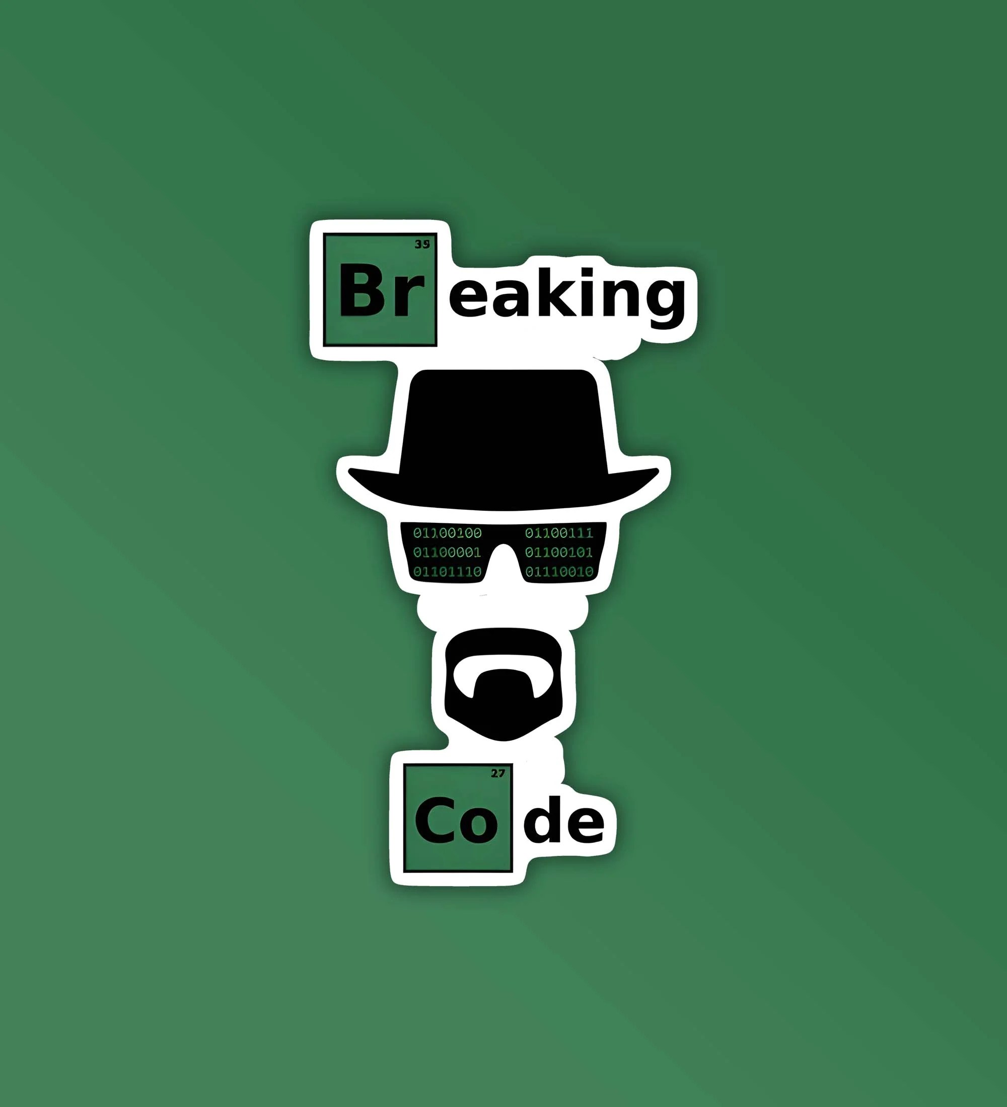 Breaking Code Programmer Coding Sticker Peeekaboo