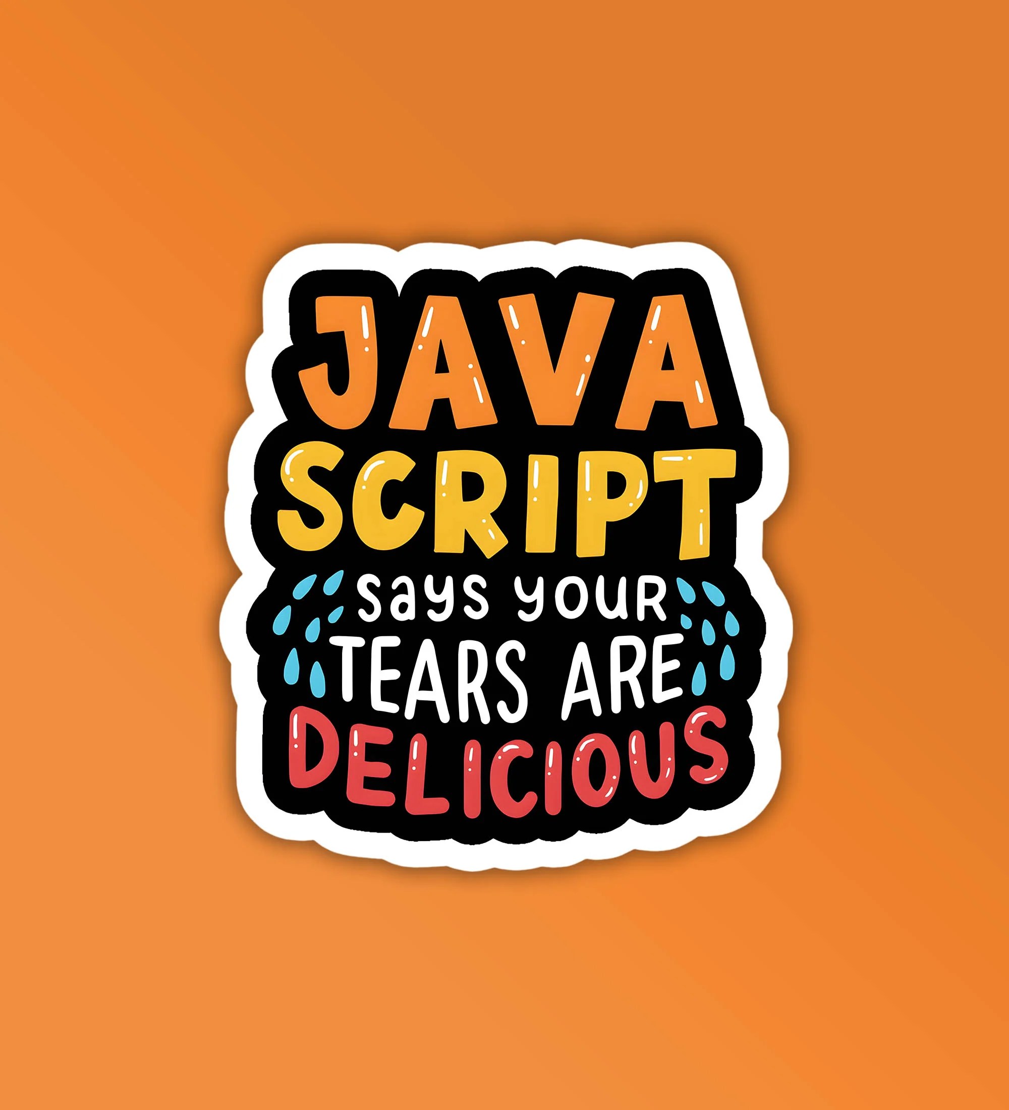 Java Script Programmer Coding Sticker Peeekaboo