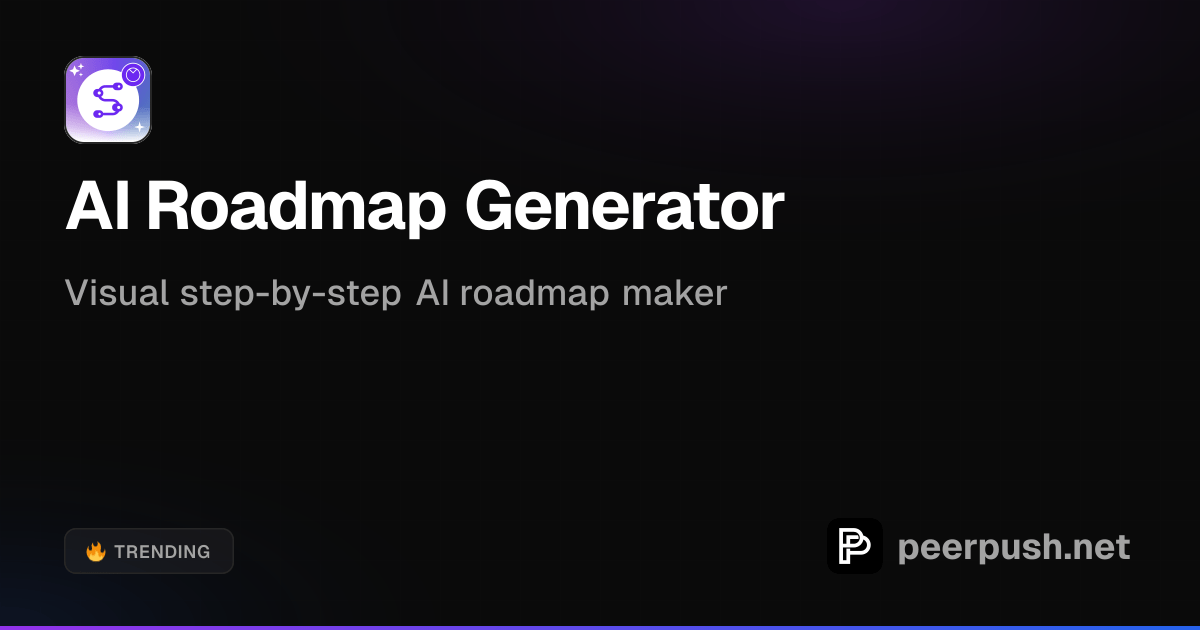 Ai Roadmap Generator Visual Step By Step Ai Roadmap Maker Peerpush