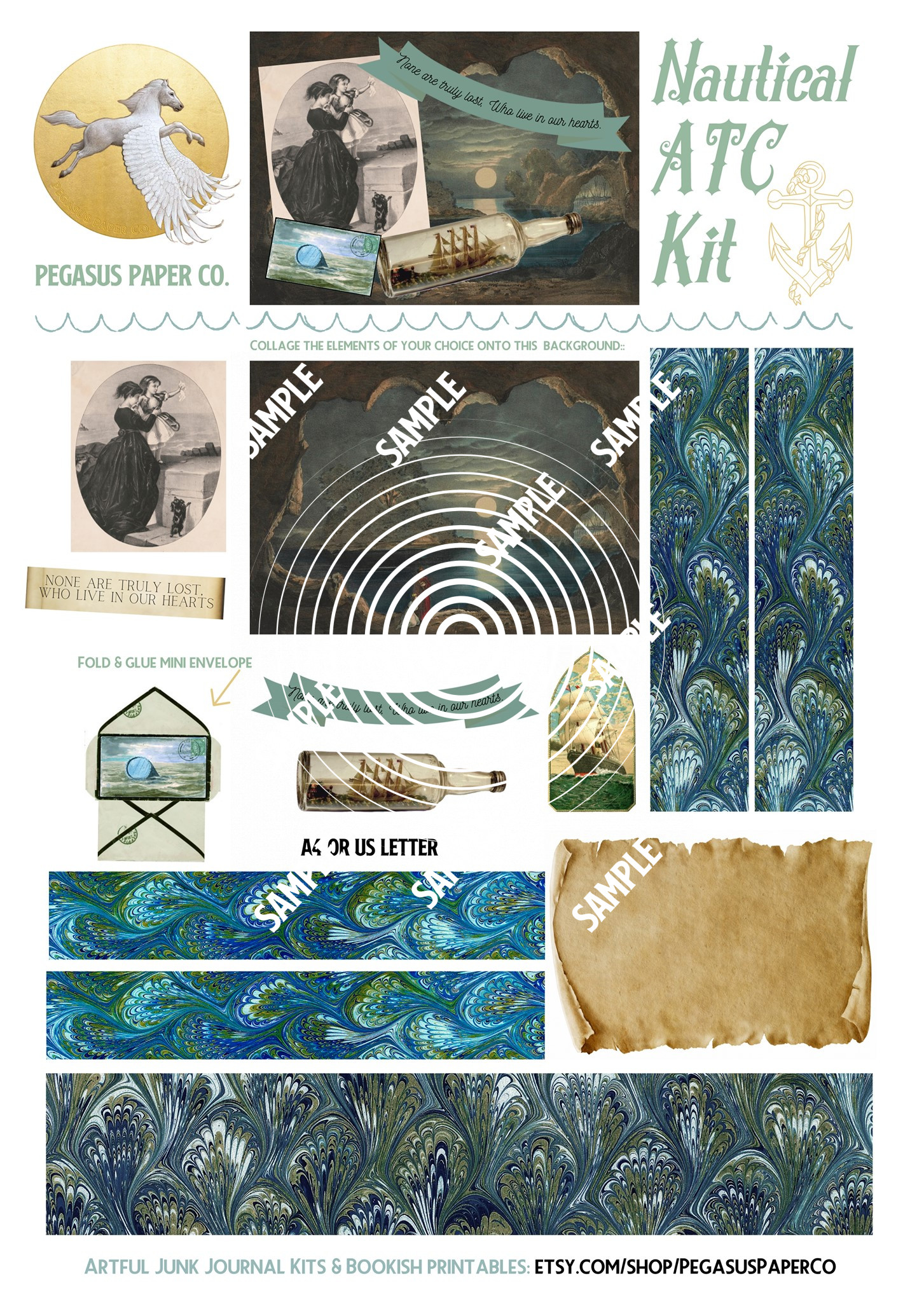 Nautical ATC Pack - Pegasus Paper Co.